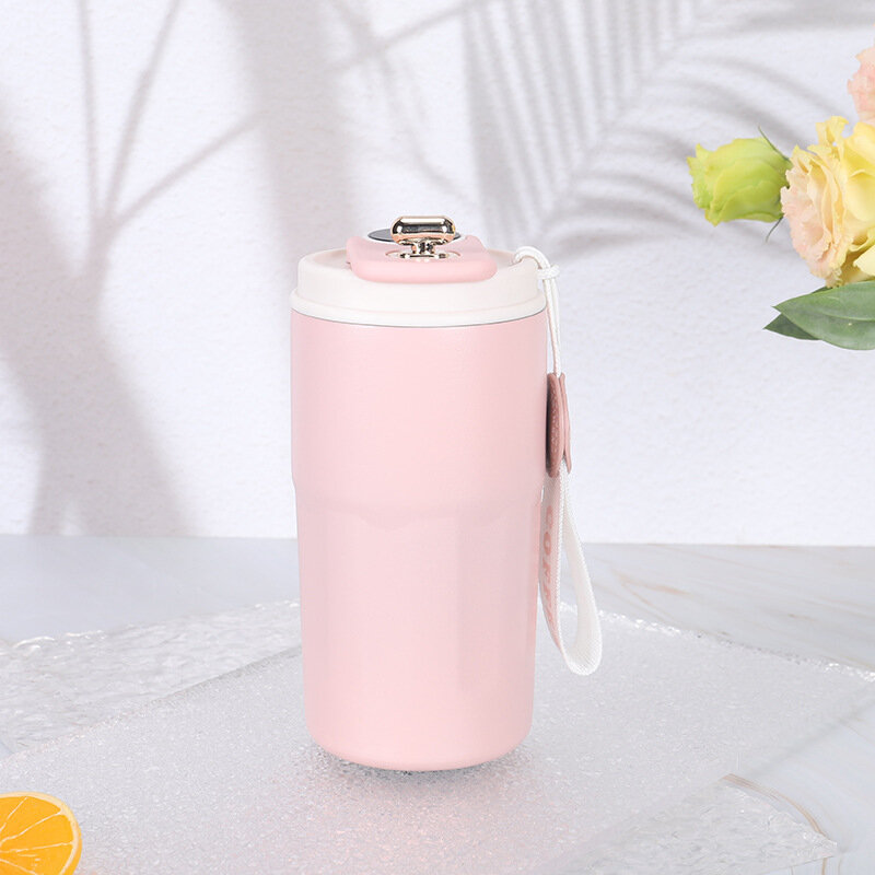 Новая кофейная кружка на веревке из нержавеющей стали 316, портативная автомобильная кружка, умный термометр с логотипом