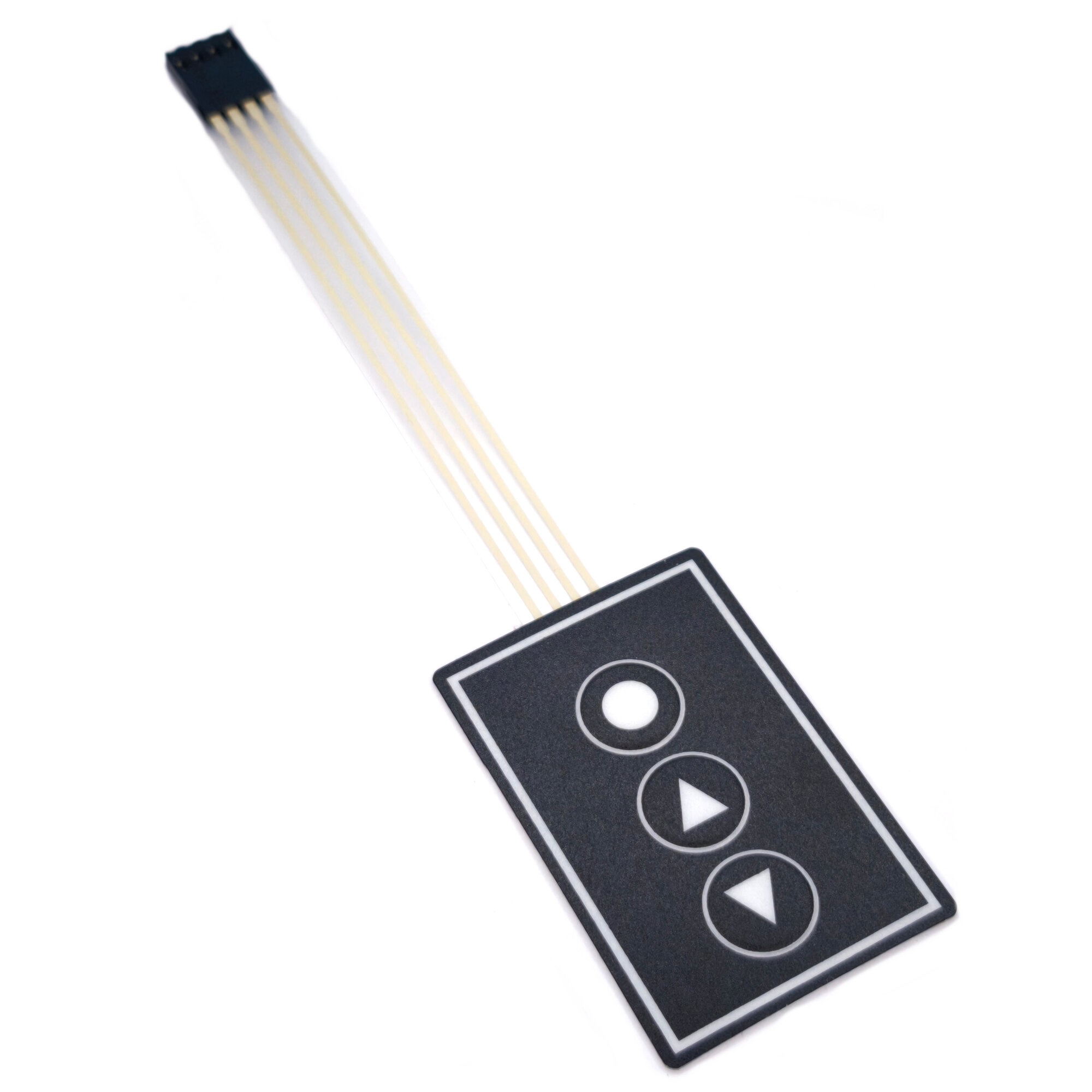 Гибкая мембранная клавиатура с тремя кнопками и разъемом для подключения