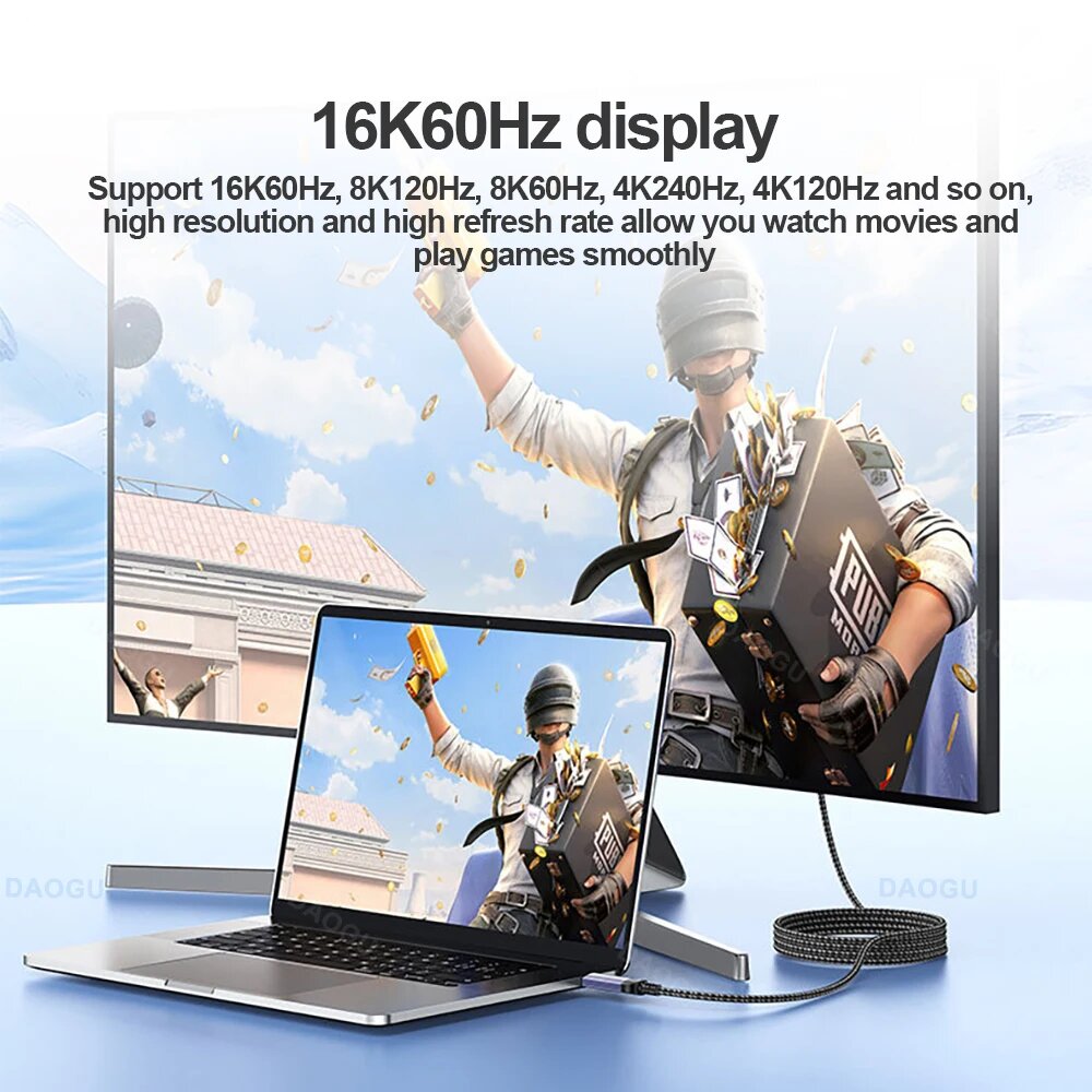 Кабель DisplayPort 2.1 letusoon — фото 1