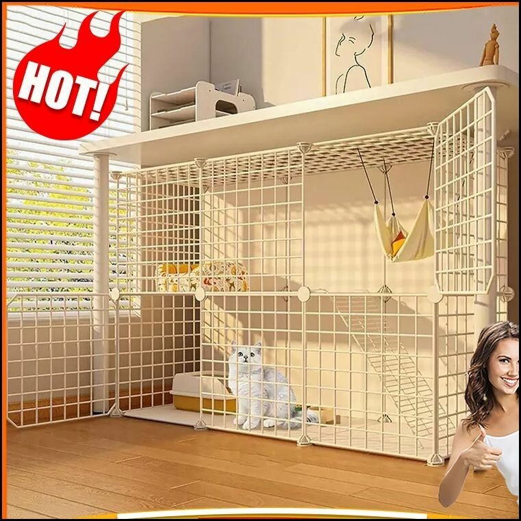 Большая свободная клетка для домашних животных