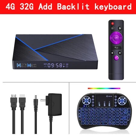 H96 MAX V56 TV Box RK3566 Android 12 1000M LAN 4K 2.4G/5G Dual Wifi 4K 8K BT 3D 8GB 64GB Smart Set Top Box TVBOX 4G 32G