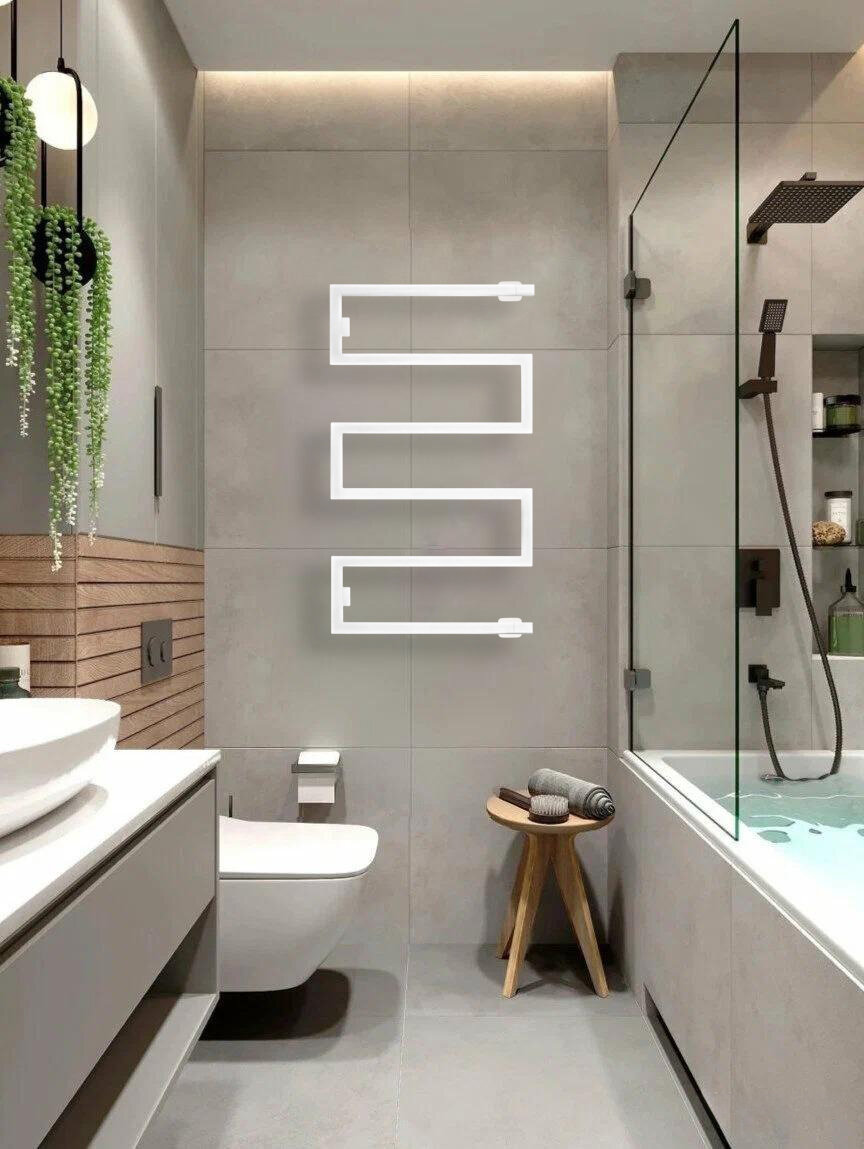 Полотенцесушитель водяной SNAKE-2 120х60 (см) Белый Угловое подключение