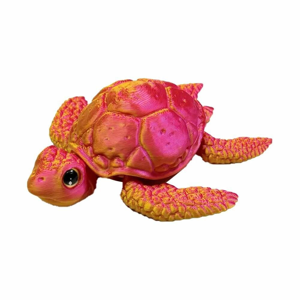 Игрушка-черепаха, напечатанная на 3D-принтере, Забавные игрушки Детские подарки