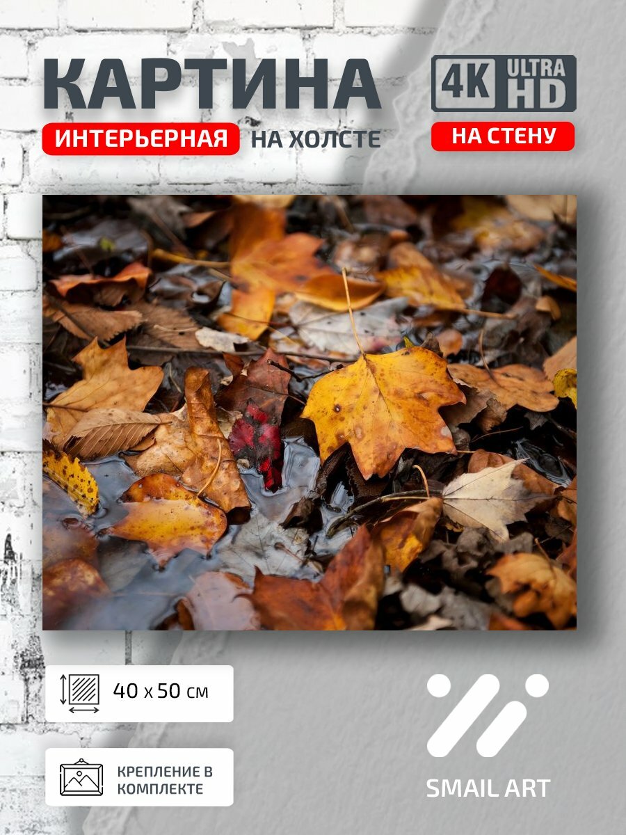 Картина на холсте интерьерная 40 на 50 на стену Осень Landscape для кабинета пейзаж декор