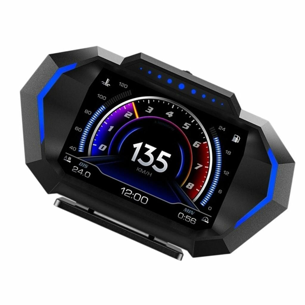 Проекционный дисплей для автомобилей с диагностикой OBD2, навигацией, 3.5-дюймовым цветным экраном, системой сигнализации и датчиком наклона