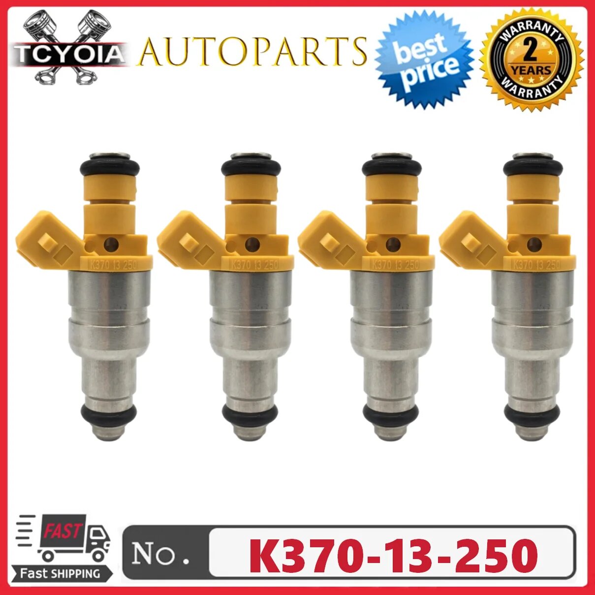 4 шт./лот топливные форсунки K37013250 K370-13-250 для Kia Pride 1999 Avella 1996-1999 гг.