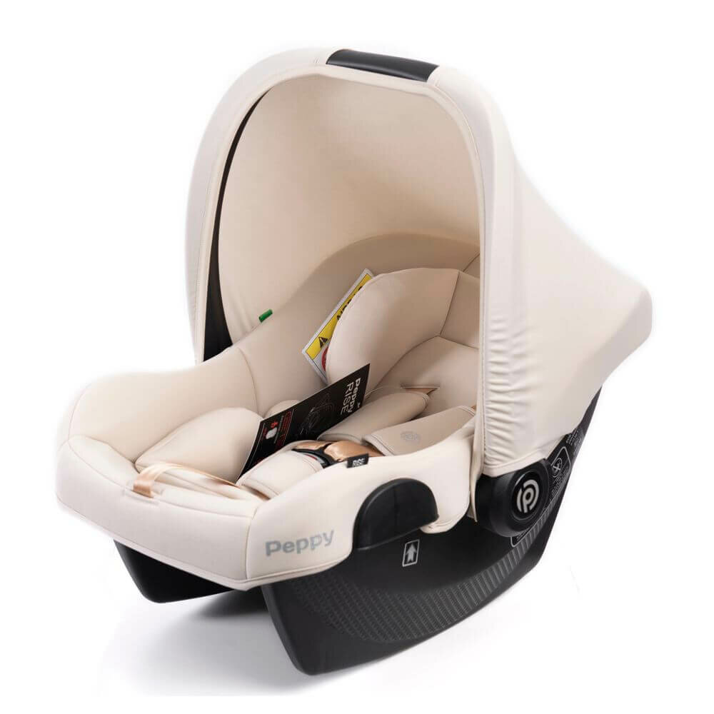 Peppy Rise, автолюлька до 1 года гр.0 (0-13 кг), цвет Milk