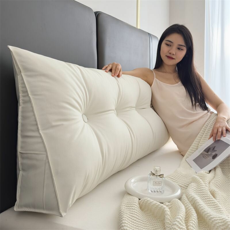 [Yongguang] Подушка для изголовья из кожи в виде кошачьей лапки, прочная треугольная большая спинка, мягкий татами, подушка для поддержки поясницы в спальне