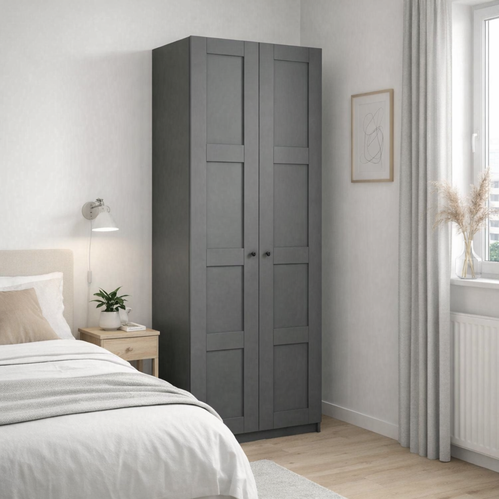 Шкаф пакс\макс 75х61х233 серый