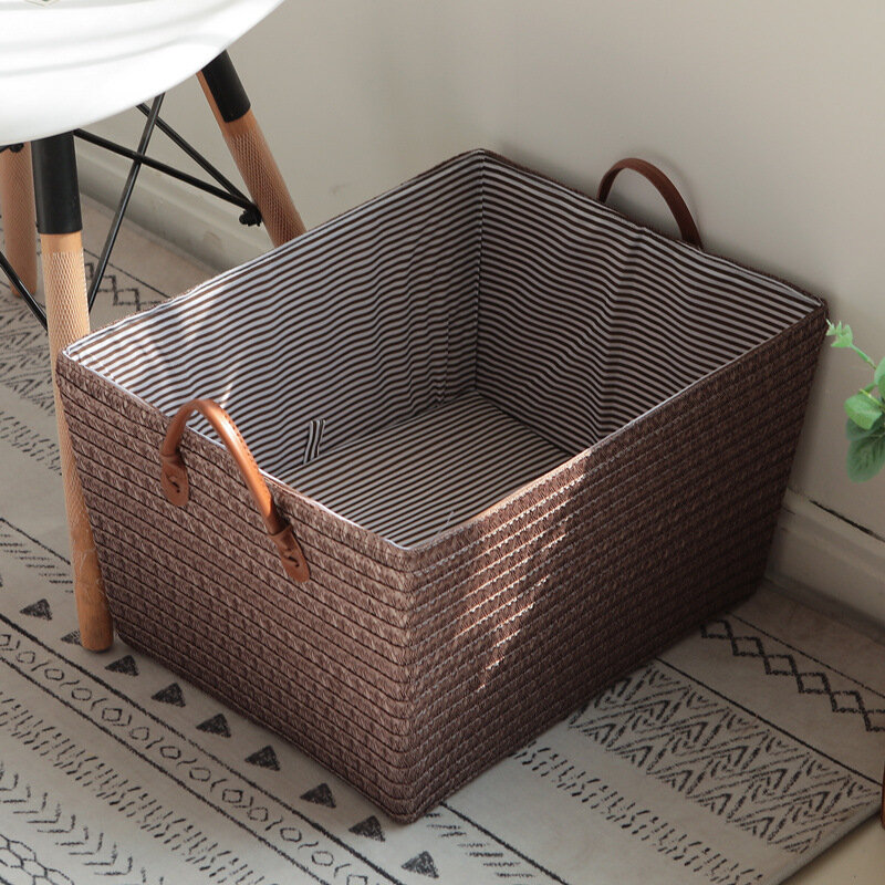 Популярная за рубежом коробка для хранения одежды, игрушек и других предметов, корзина для грязного белья в японском стиле, плетеная большая корзина для хранения.