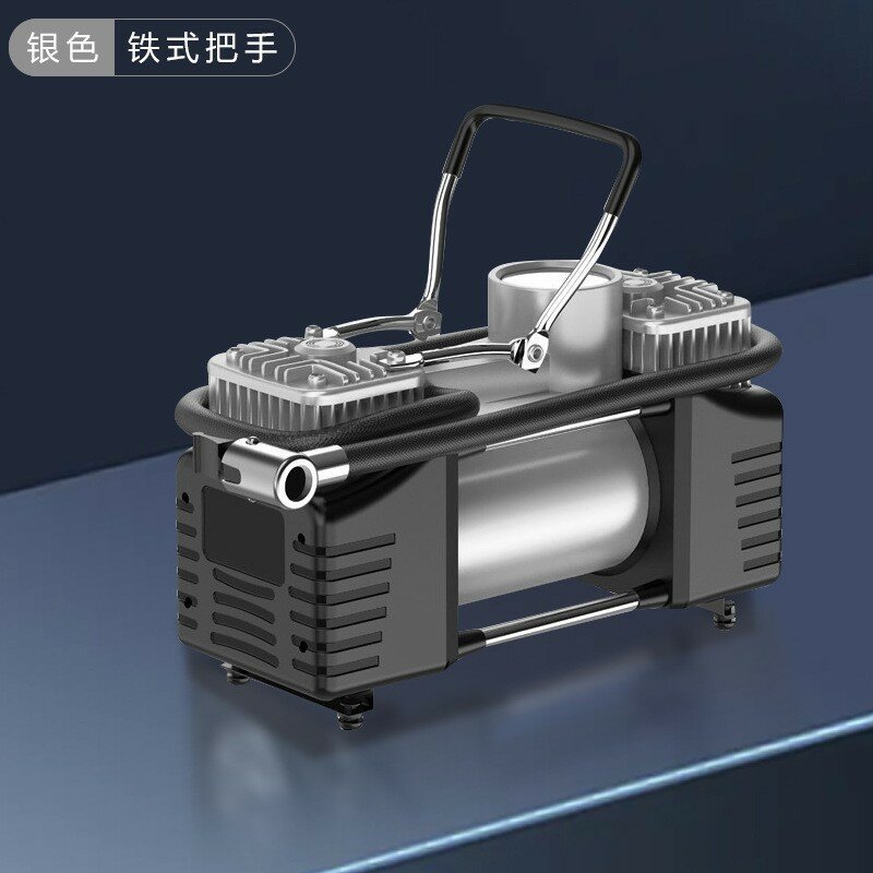 Автомобильный воздушный насос для небольших автомобилей с цифровым дисплеем и подсветкой, портативный многофункциональный двухцилиндровый компрессор с автоматической зарядкой и остановкой.