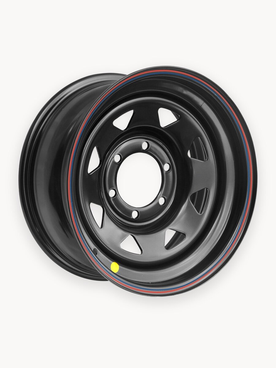 Диск усиленный стальной черный 6x139,7 8xR16 d110 ET-19 (треугольник мелкий)