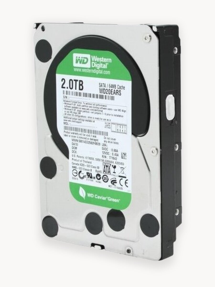 Жесткий диск Western Digital WD20EARS 2Tb 7200 SATAII 3.5" HDD