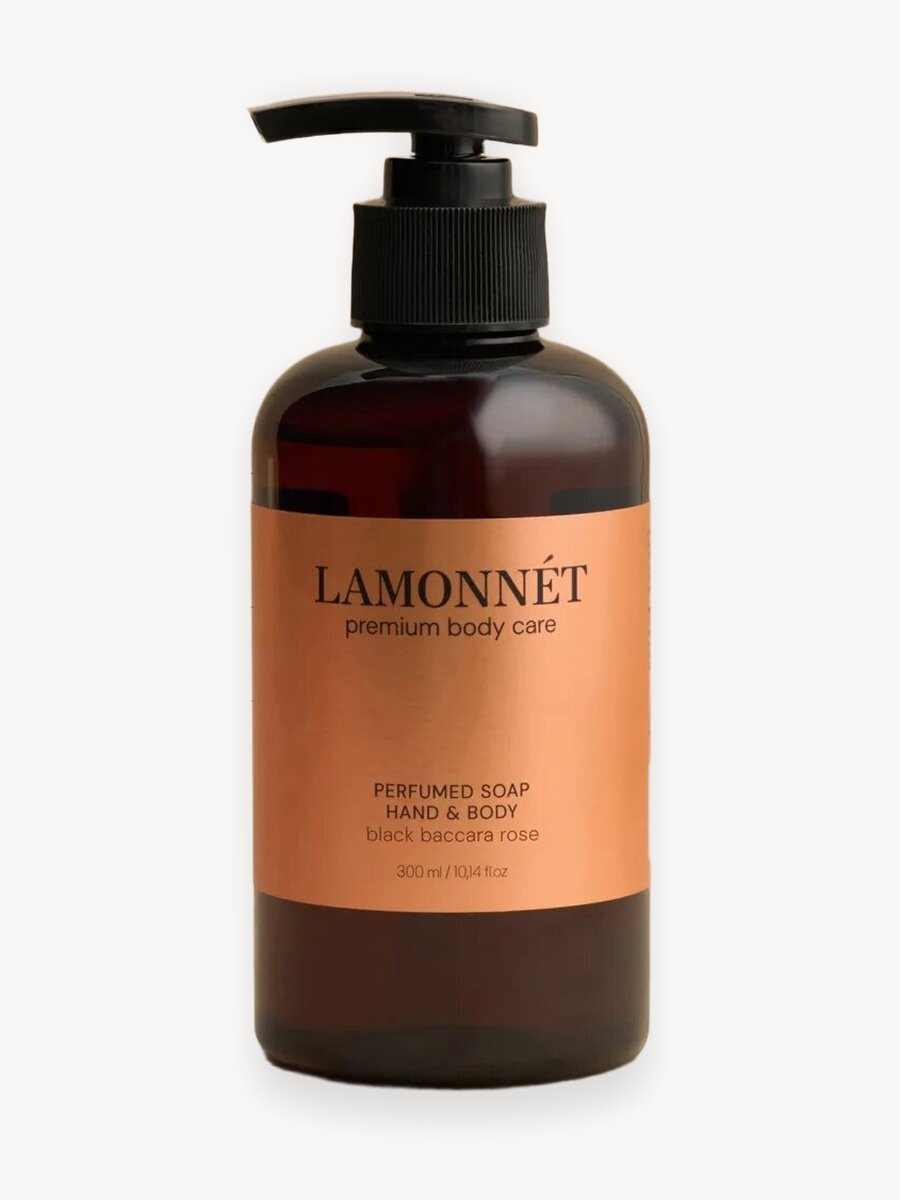LAMONNET Парфюмированное мыло для рук и тела с ароматом розы, мускуса и дубового мха, 300 мл