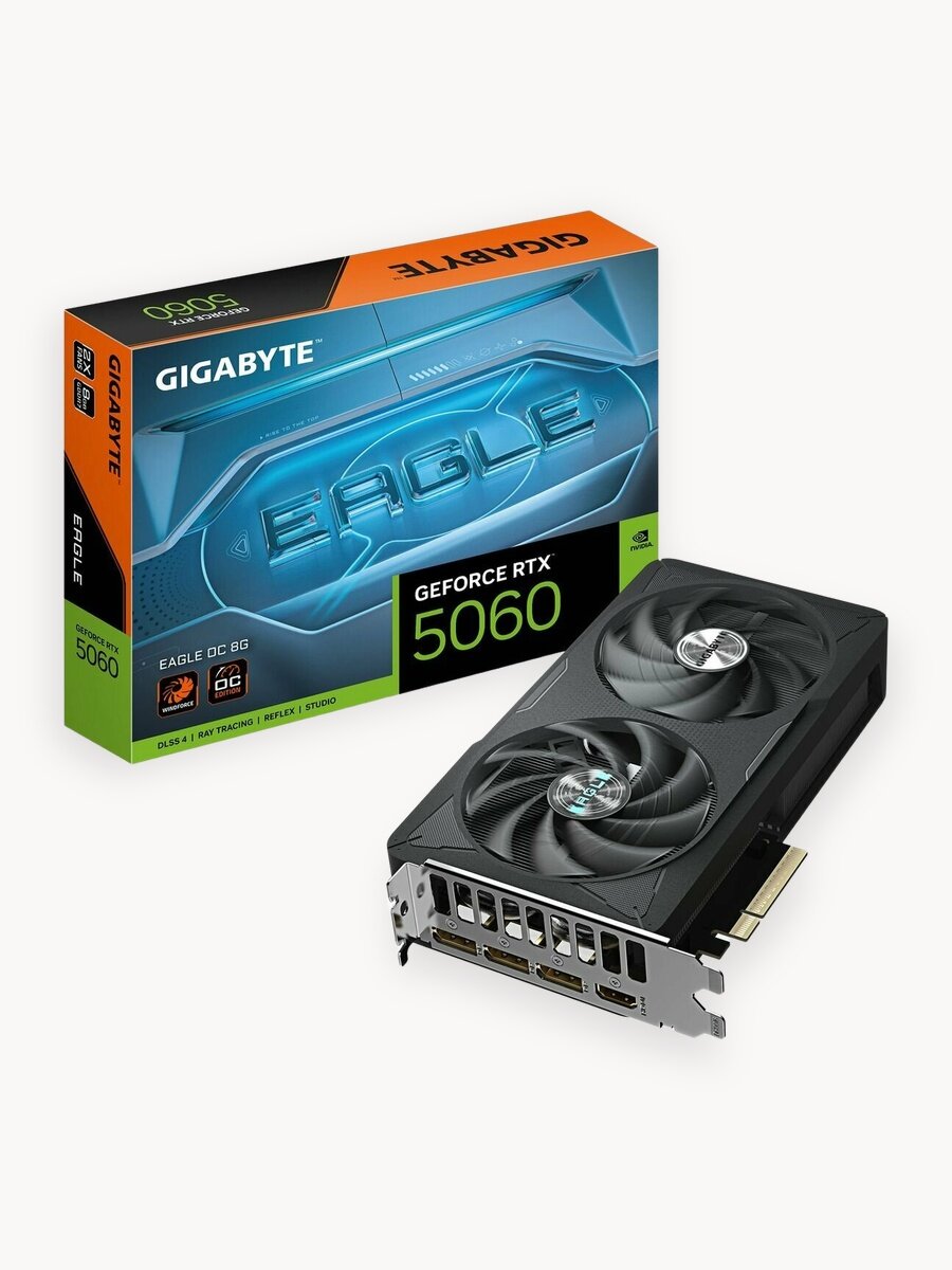 Видеокарта Gigabyte RTX5060 EAGLE OC 8GB GDDR7 128bit 3xDP HDMI 2FAN RTL