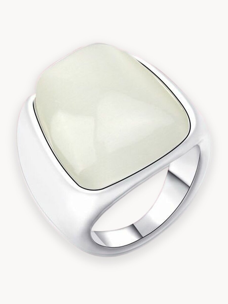 Кольцо, искусственный камень, кошачий глаз синтетический