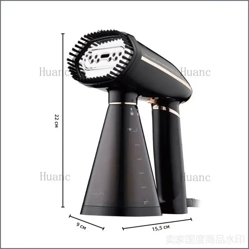 Паровой утюг-отпариватель ручной ACL-1272, 1600 Вт, матовый черный с розовым золотом