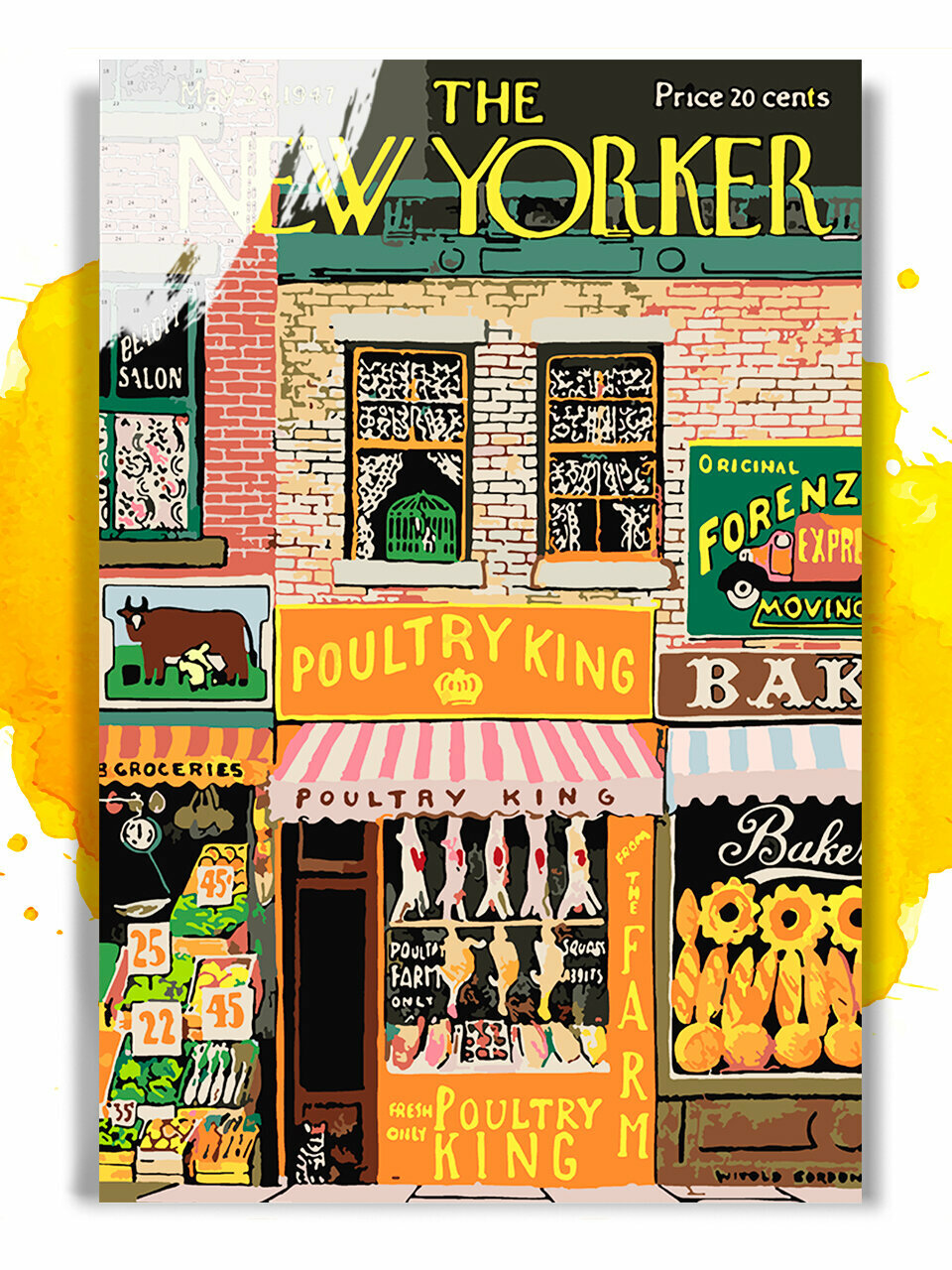 Картина по номерам на холсте На улицах Нью-Йорка, 40 х 60 см