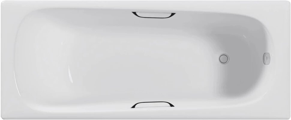 Ванна чугунная Delice Continental DLR230644R 165x70 см, с отверстиями под ручки, белый