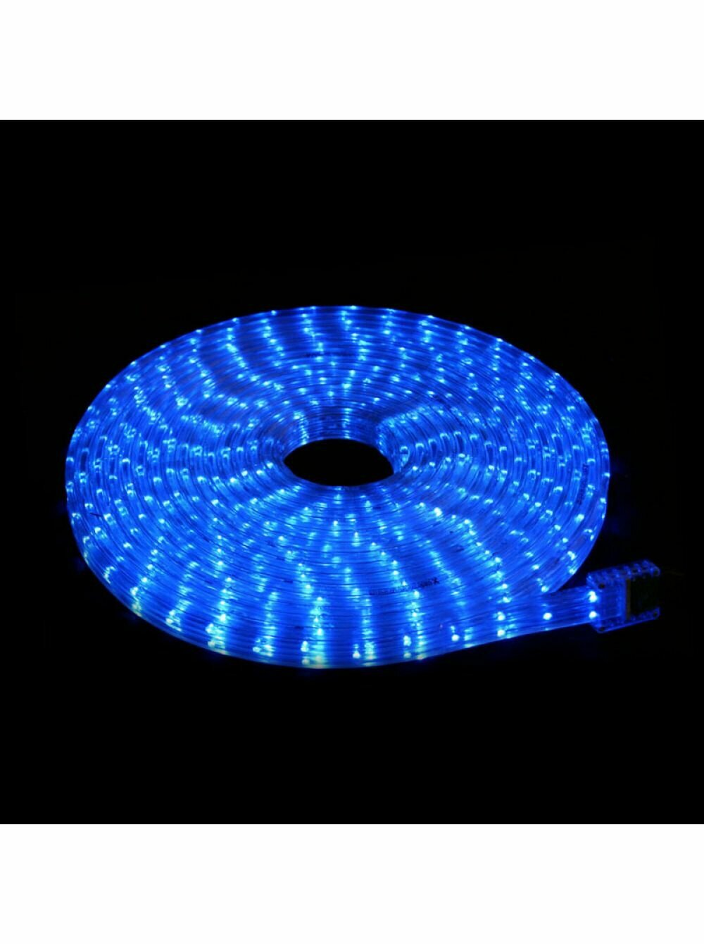 Дюралайт деккоративный светодиодный LED 5W синий 4 метра + шнур питания