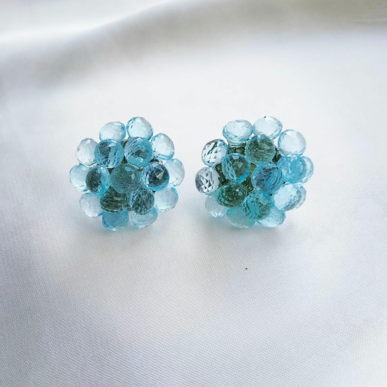 Серьги, топаз