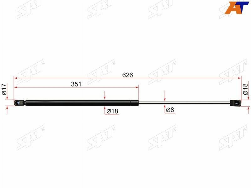 . SAT Амортизатор (Газовый упор) крышки багажника для HONDA CR-V RM# 12-