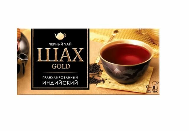 Шах Чай черный Gold, 25 пак