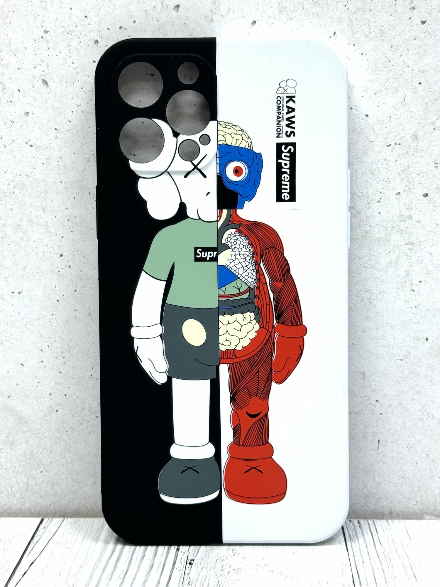 Светящийся чехол-накладка для IPhone 12 Pro Max, Айфон 12 про Макс LUXO/KAWS с флуоресцентным рисунком