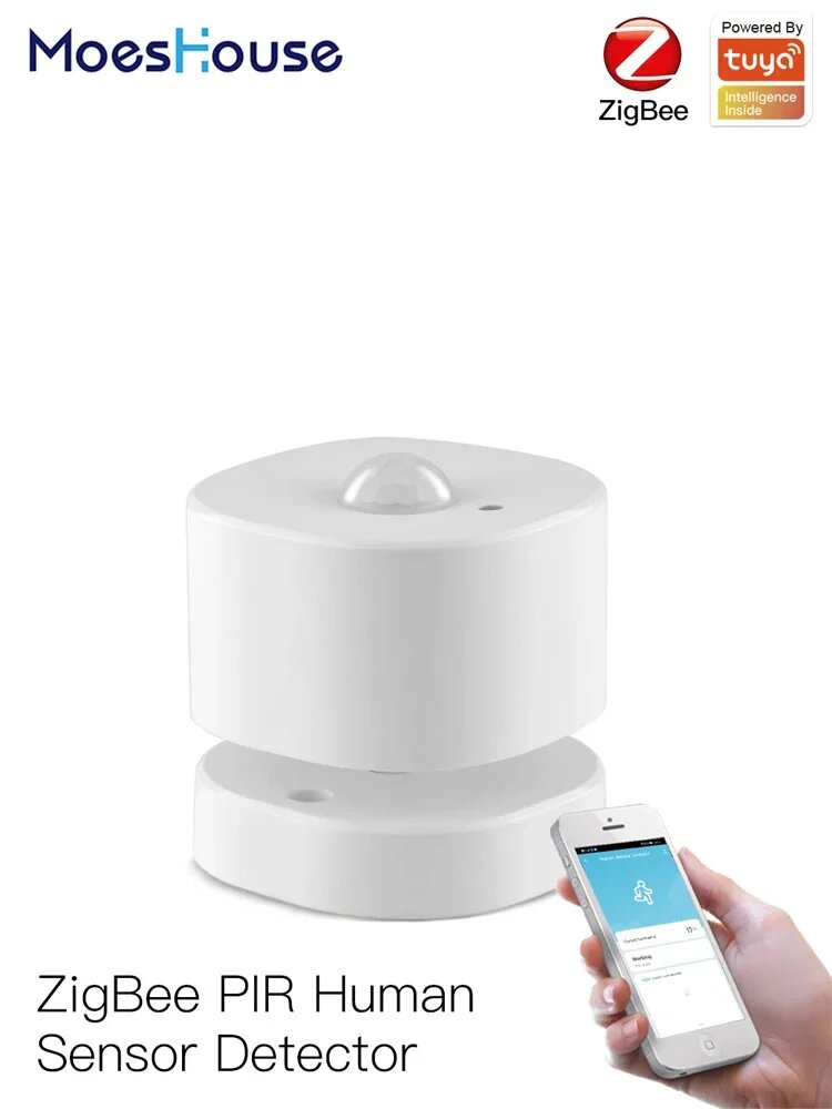 Датчик движения MOES Tuya ZigBee PIR, детектор человеческого тела с дистанционным управлением через приложение, умная связь, домашняя Автоматизация, охранная система