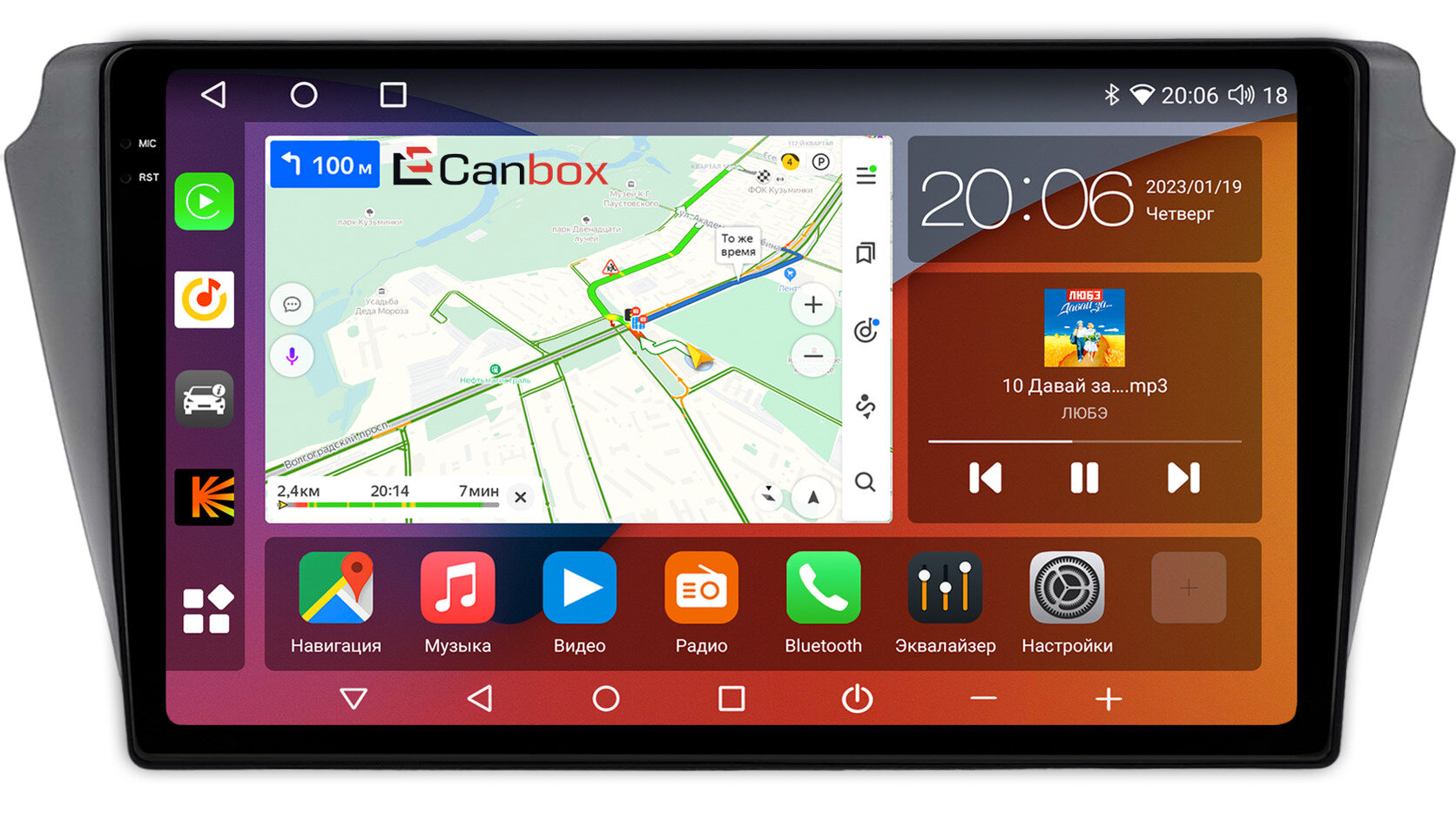 Штатная магнитола Toyota Opa 2000-2005 Canbox EVO 2K 5818-10-2193 на Android 14 (4G-SIM, 6/128, DSP, QLed, AI, 360)