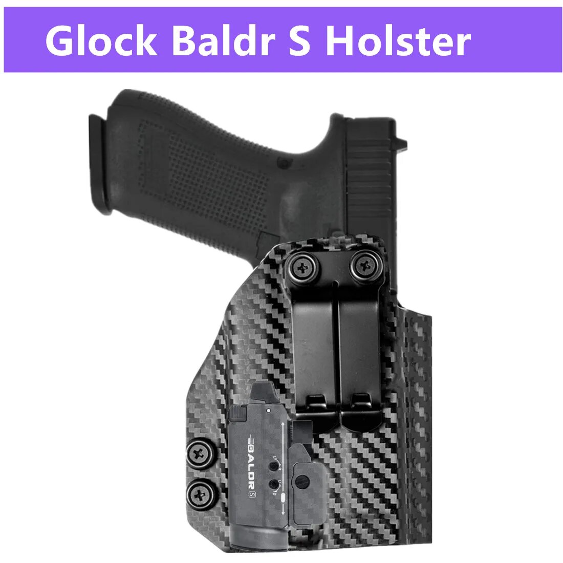 Внутренняя кобура Kydex HXXFLY для Glock 17 19 19X 25 31 45 с Olight Baldr S PL Mini Baldr s Holster