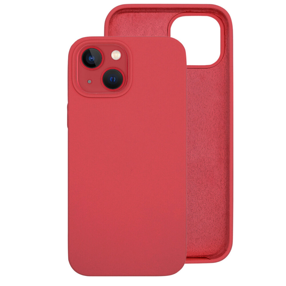 Чехол для iPhone 13 mini 5.4", Leather Case без Logo, Искусственная кожа, Красный
