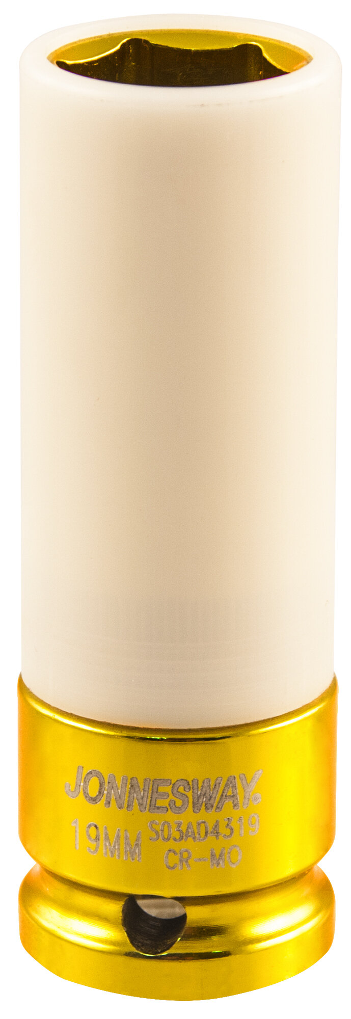 Головка торцевая ударная удлиненная тонкостенная 1/2"DR для легкосплавных колесных дисков, 19 мм, S03AD4319, Jonnesway