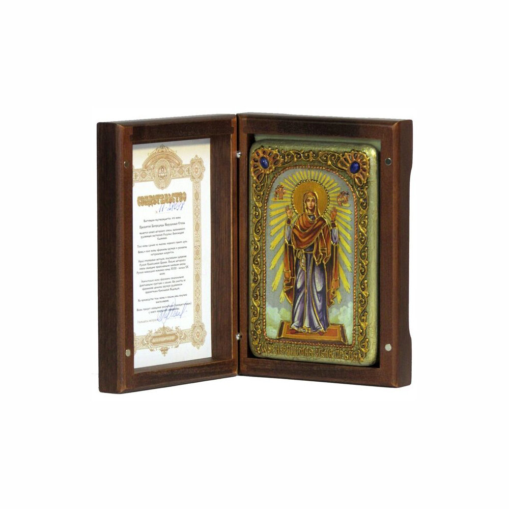 Настольная икона Божией Матери Нерушимая Стена 10*15см 999-RTI-016m
