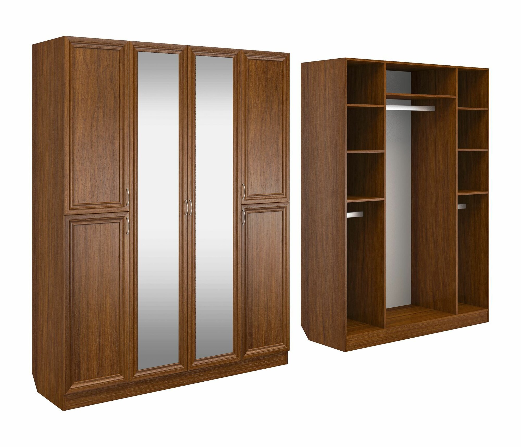 Шкаф 4-х дверный ШК-4/3 Орех