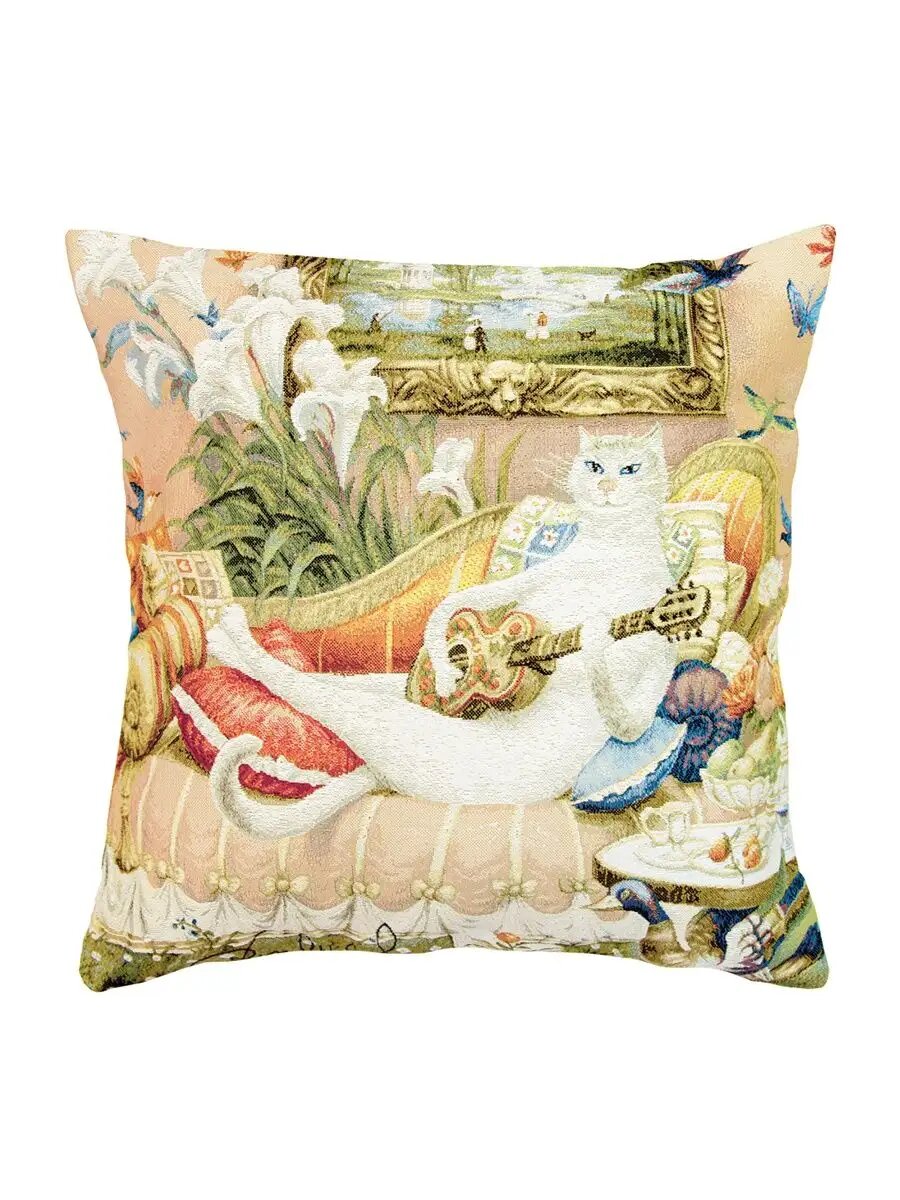 Гобеленовая наволочка с Питерскими котами.