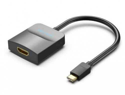 Мультимедиа конвертер Vention USB Type C M/HDMI F, Черный (TDCBB)