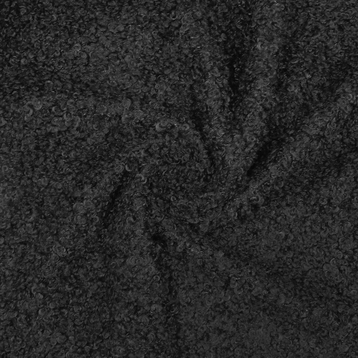 Мех искусственный черный, барашек, 1,4х2м