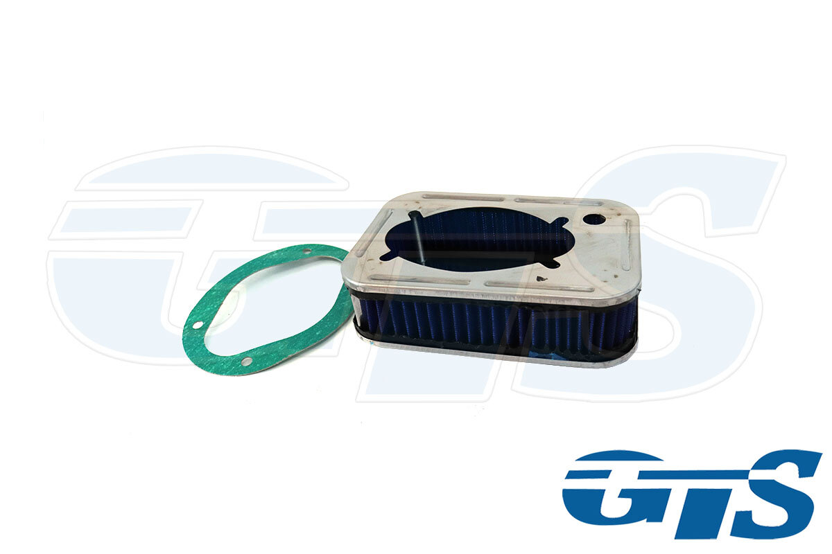 Фильтр нулевого сопротивления на карбюратор для а/м ВАЗ 2101-2107, 2108-09, синий / Хром