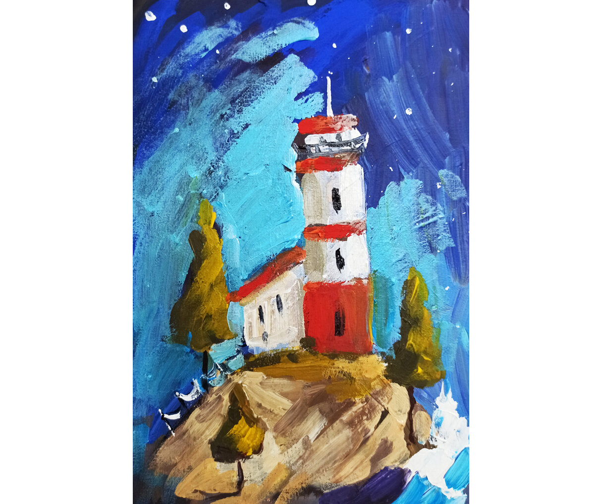 Картина Маяк масло холст живопись