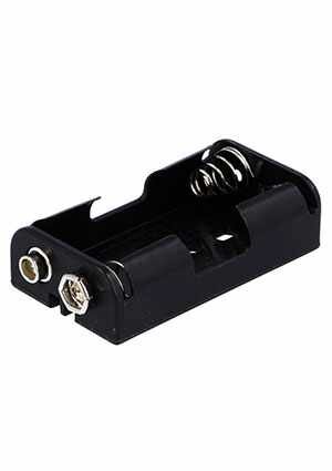 BH321-1B, батарейный отсек AAx2; 57x16x32мм с клипсами "под "Крону", открытый