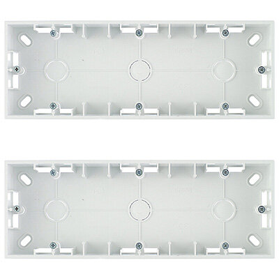 Коробка монтажная Simon 15 трехместная накладная белая (1590753-030) (2 шт.)