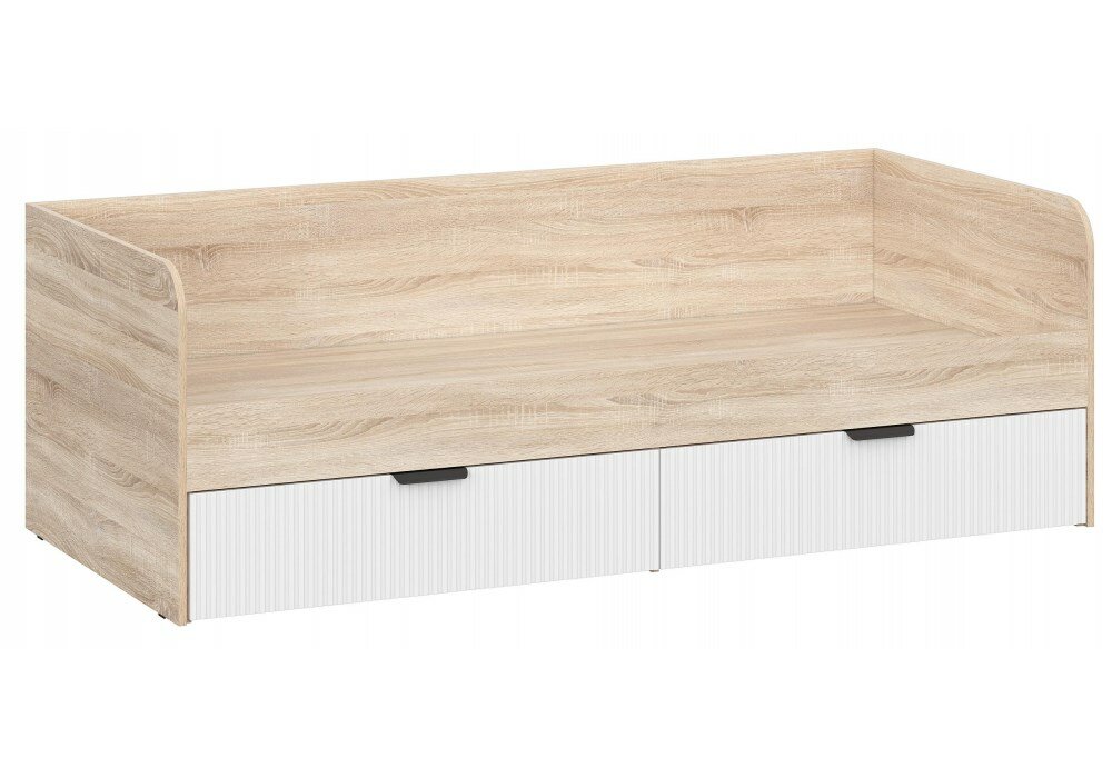 Кровать Woodville Софа Стокгольм КРД03-90 90х200 дуб сонома / line софт пломбир