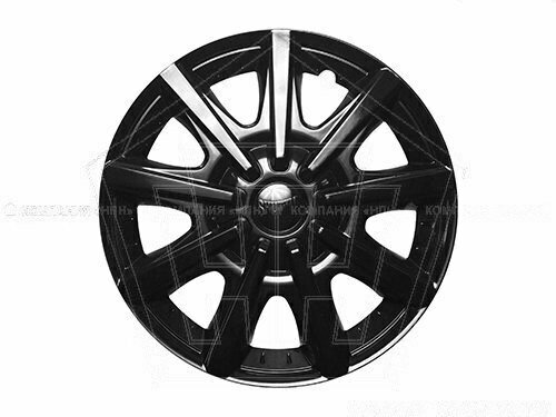 Колпаки декоративные (на пруж.) r-14 "шаттл" черный глянец (к-т 2 шт) (lw1439)