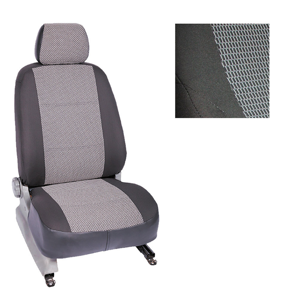 Чехлы из Жаккарда Seintex для Lada Granta sedan 40/60 airbag 2012-2019-н. в. (серые, 93387)