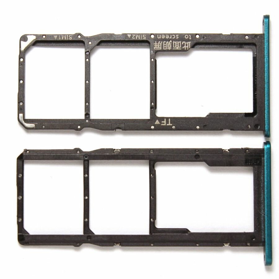 Контейнер SIM/держатель/лоток для смартфона Huawei Honor 9A/Y6p/Y5p Зеленый