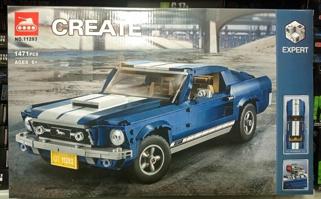 Конструктор Lari Create Ford Mustang GT500 Shelby 11293, 1471 деталей, пластик