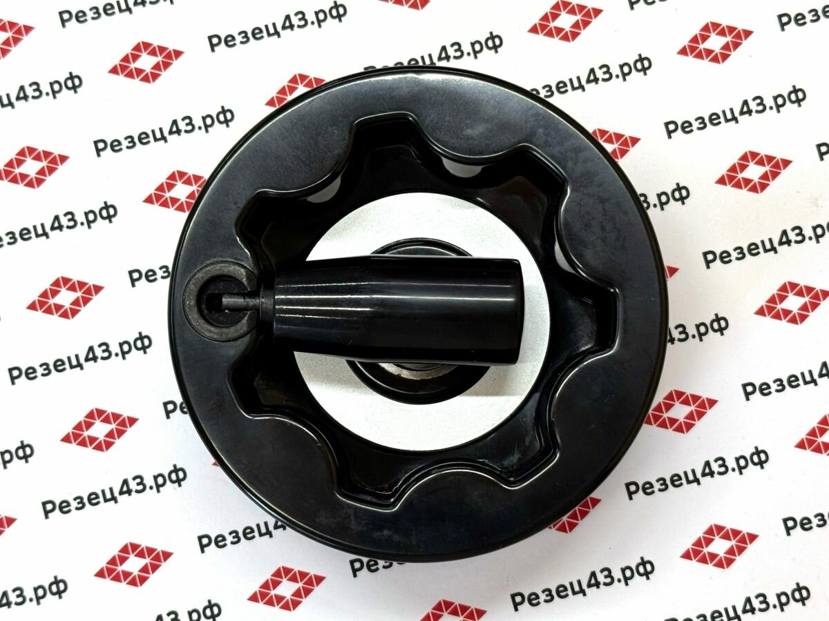 Маховик дисковый с волновым рифлением 100х12 со складной ручкой