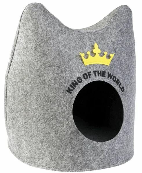 Вака Домик для животных ECO "Ушастик с короной", войлок, 46*46*43см