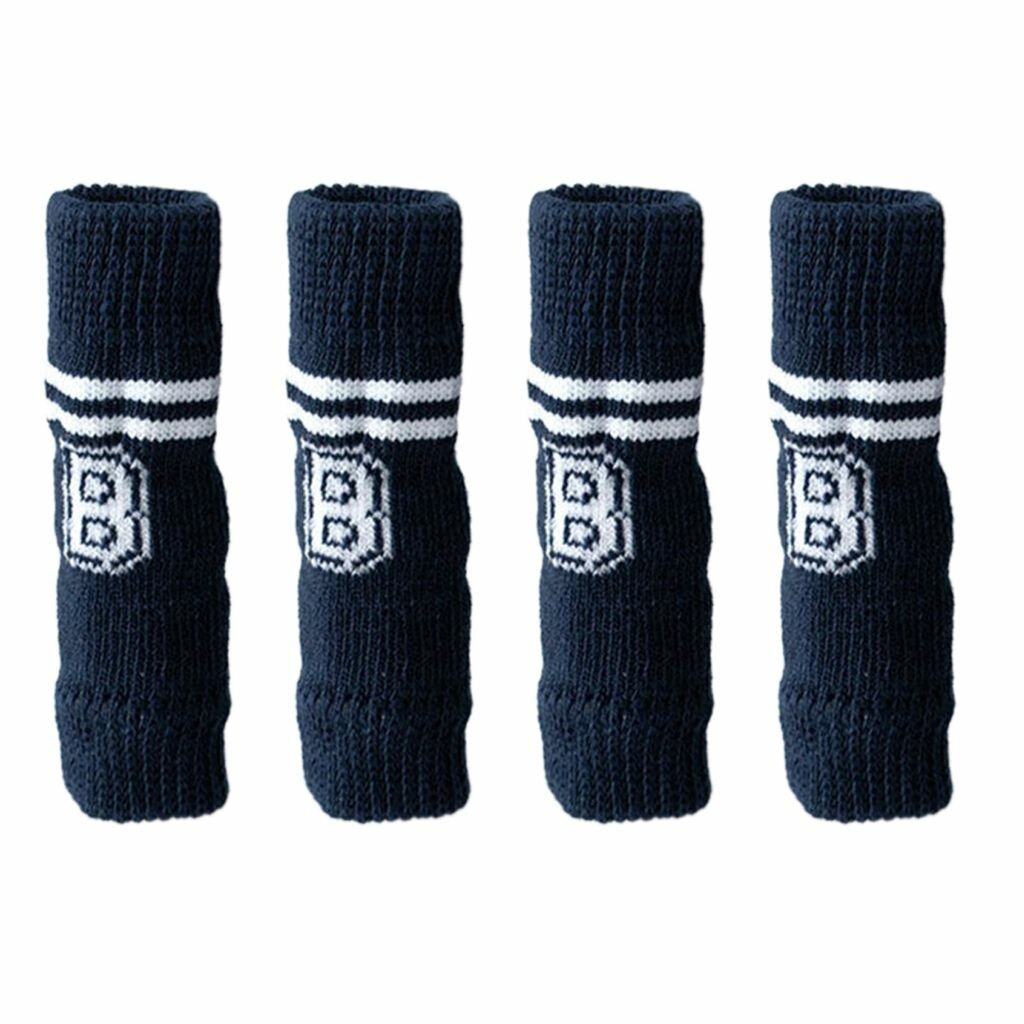 4 упаковки милых носков для домашних животных-темно-синие буквы-S